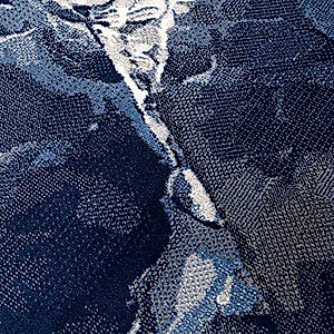 Abani Rugs Regal REG110A Blue Grey Marble Ice Design Area Rug