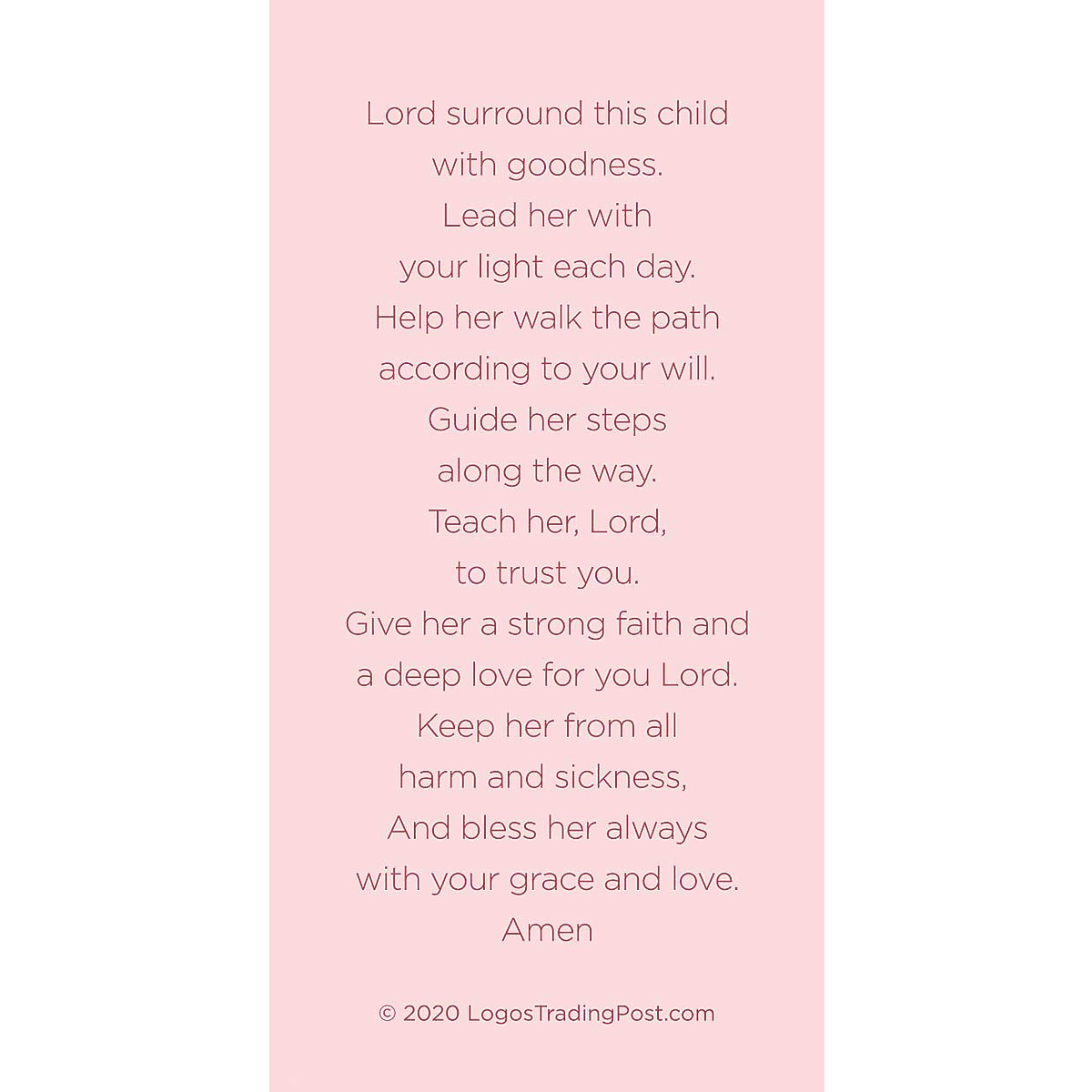 Logos Trading Post Girls Baptism Cross, Holy Land Olive Wood Deluxe Holding Cross from Israel, Wooden Baptismal Ceremony Keepsake Gift in Hard Shell Gift Box with Certificate of Authenticity