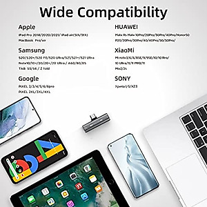 USB C to 3.5mm Audio Headphone Adapter and Charger, 2 in 1 USB C Headphone Jack HiFi DAC with 27W Fast Charging Dongle Adapter Compatible with Galaxy S23 Ultra/S22+/A53/Note 20, Pixel 7/7Pro/6/6Pro/5