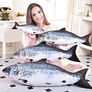 LYXIHAP Simulation Fish Plush Decorate Soft Fish Decorate Pillow Cushion Stuffed Decorate Oversized Pillow Creative Gift Home Decor