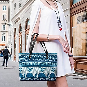Womens Handbag Whales Leather Tote Bag Top Handle Satchel Bags For Lady