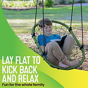 Swurfer Tree Swing – Swing Chair, Outdoor Swing for Kids, Tree Swings for Kids and Adults Outdoor, Weather Resistant, Heavy Duty Metal Frame Multi-Position, Ages 4 and Up, Holds up to 200lbs