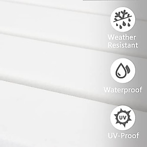 realife Outdoor Adirondack Side Table, Rectangular End Table for Patio, Garden, Porch and Indoor, White