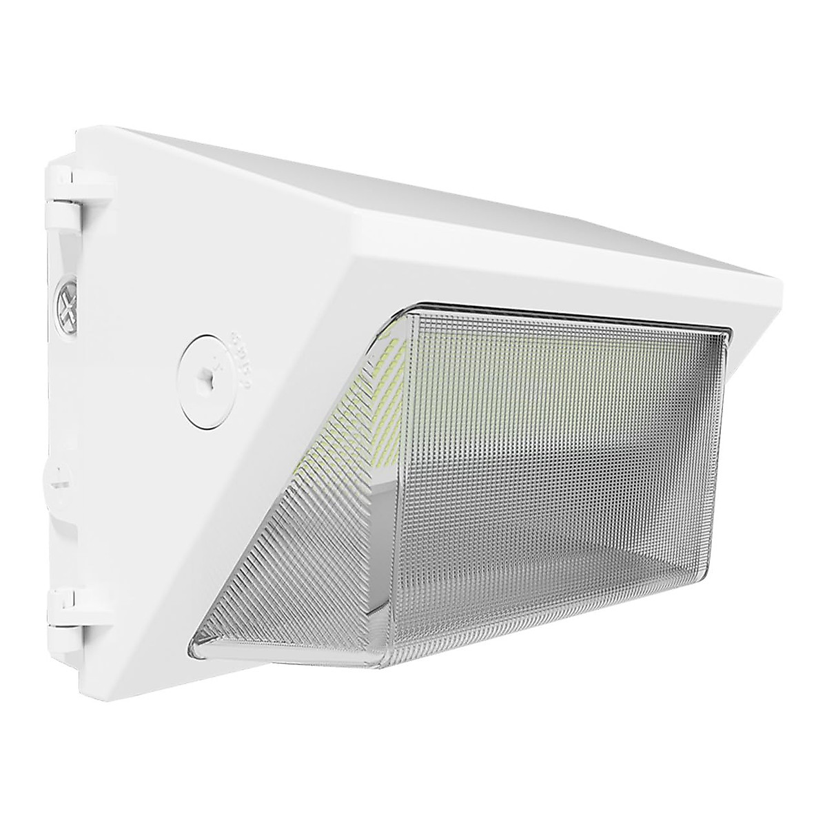 RAB W22-M-60W 60W LED Wall Pack Light, 120-277V, Dusk to Dawn with Photocell, 9105LM, Power & Color Temperature Adjustable (3/4/5K), Light Throw (0-45 Deg), 0-10V Dim, Glass Lens, DLC Premium, White