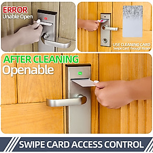 CR80 Cleaning Cards, Dual Side Card Reader Cleaner, POS Swipe Terminal Cleaning Cards CK-CR80 (50pcs)