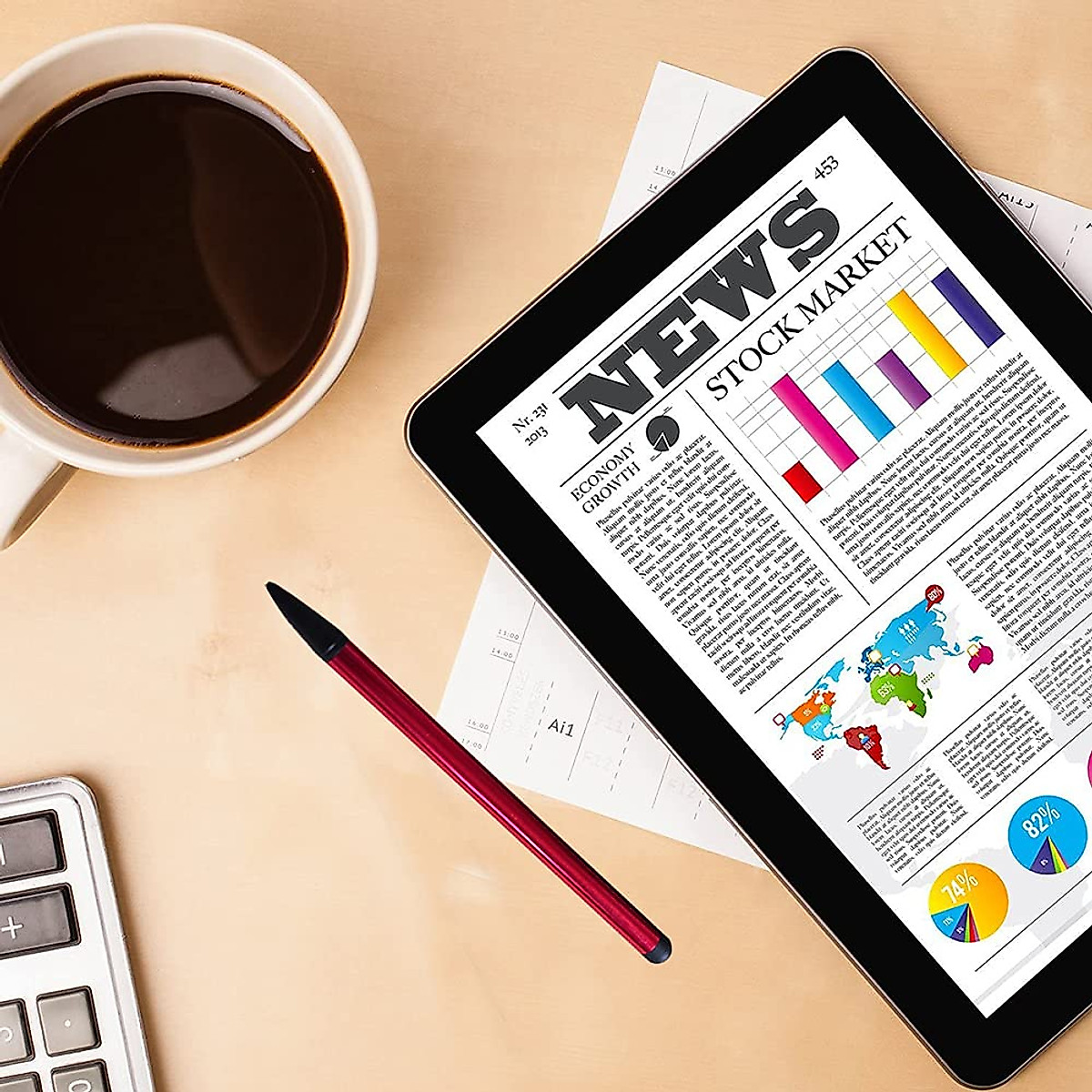 mosa store Stylus Pen for Touch Screens, Universal Resistance Capacitance Pen Compatible with Car GPS Navigator Kindle ipad iPhone for All Capacitive Screen & Resistive Screens (3 Pack)