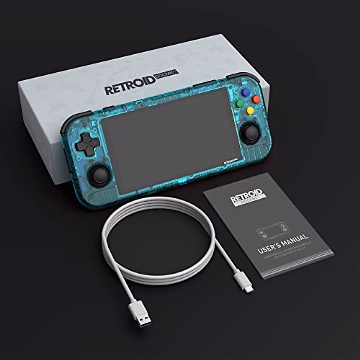 Retroid Pocket 3 Plus Retro Game Handheld Console, Retroid Pocket 3 Plus Android Retro Game Console Multiple Emulators Console Handheld 4.7 Inch 16:9 Display 4500mAh Battery Classic Games (16bit)