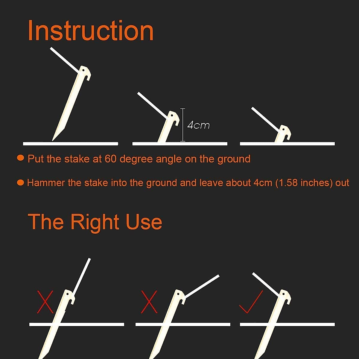 Tent Stakes for Sand ，Plastic Tent Stakes Heavy Duty, Lighter and Safer Than Tent Stake Metal,9 Inch Yellow Tent Stakes for Sand/Sand Stakes for Beach (10 Pack)