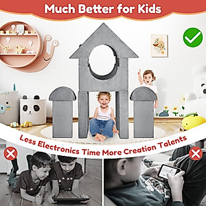 Kids Couch Sofa, 2024 Newest 16 PCS Modular Kids Play Couch 500+DIY Creative Toddler Couch, Freely Removable Baby Couch for Toddler Couch for Playroom Classroom Kids Room