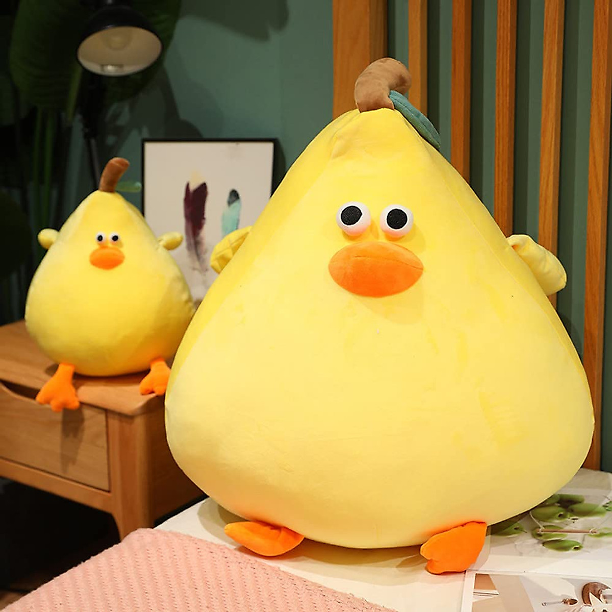 TONGMAN 15.7" New Large Duck Pear Plush Toy Cute Stuffed Duck Animal Plush Duck - Lifelike Stuffed Duck Pillow, Best Gift for Kids