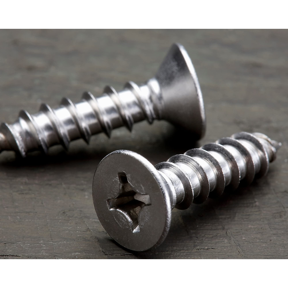 100 Qty #6 x 1/2" Flat Head 304 Stainless Phillips Head Wood Screws (BCP16)