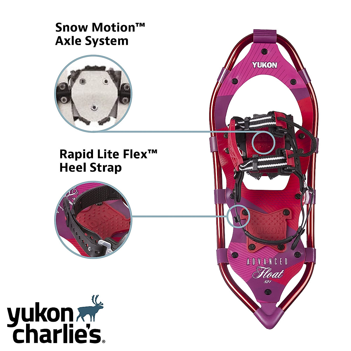 Yukon Charlie's Advanced Float Women's Snowshoe, 8-inch x 21-inch