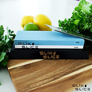 All-In-One Professional Grade Whetstone Knife Sharpening Stone Set - Premium Dual Grit 400/1000 3000/8000 With Bamboo Base, Fixed Angle Guide, Polishing Compound, Leather Strop & More!