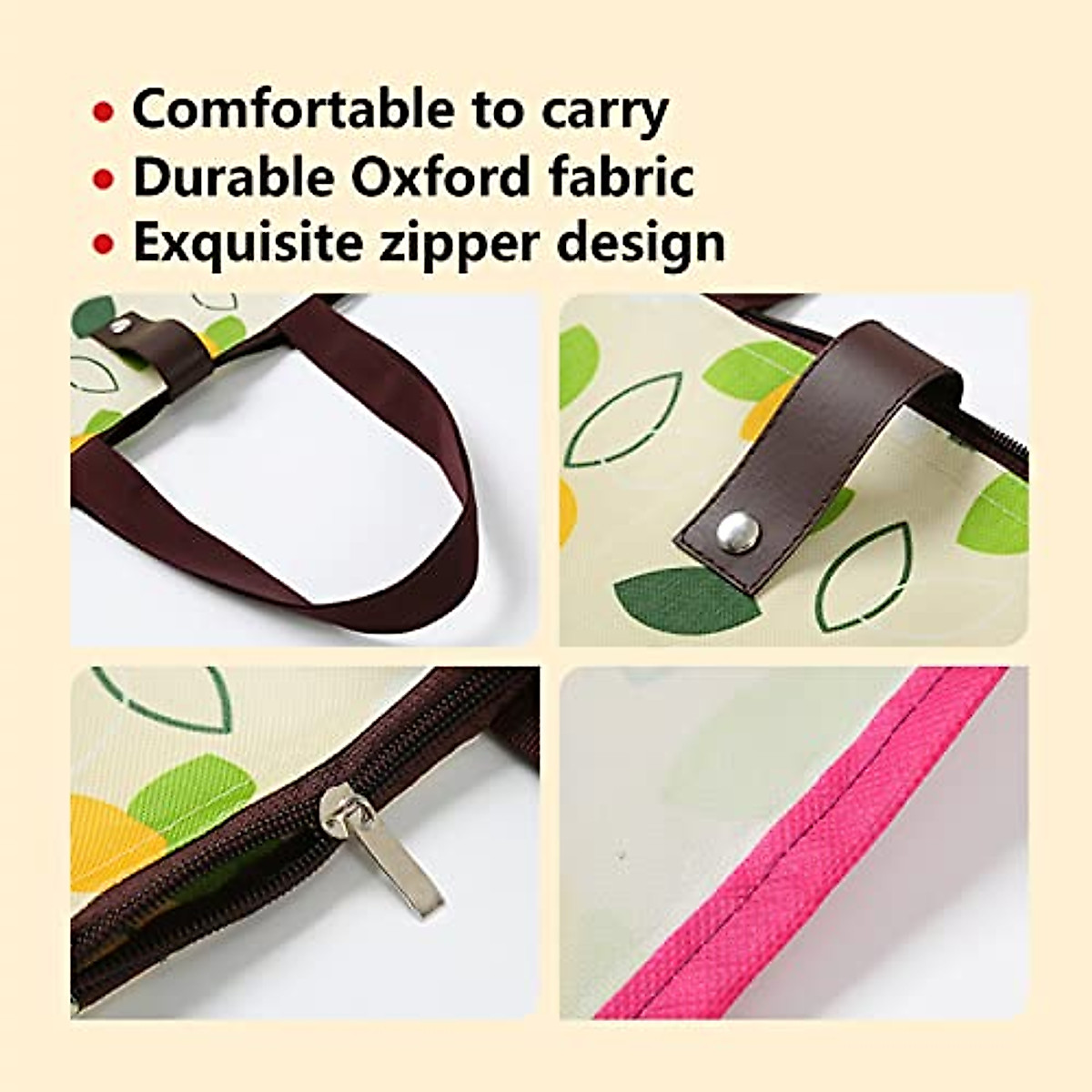 ZIXINZIYI Reusable Shopping Bags, Eco-friendly Shopping Bags, Waterproof Tote Bags, Washable Foldable Shopping Bags (Tote Bag-14)