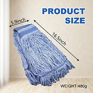 3Packs Mop Head Replacement Heavy Duty Commercial Mop Head Replacement, Reusable Mop Head Refills-Replacement Mop Heads Mop Head Replacement for Home, Highly Absorbent,Industrial and Commercial Use