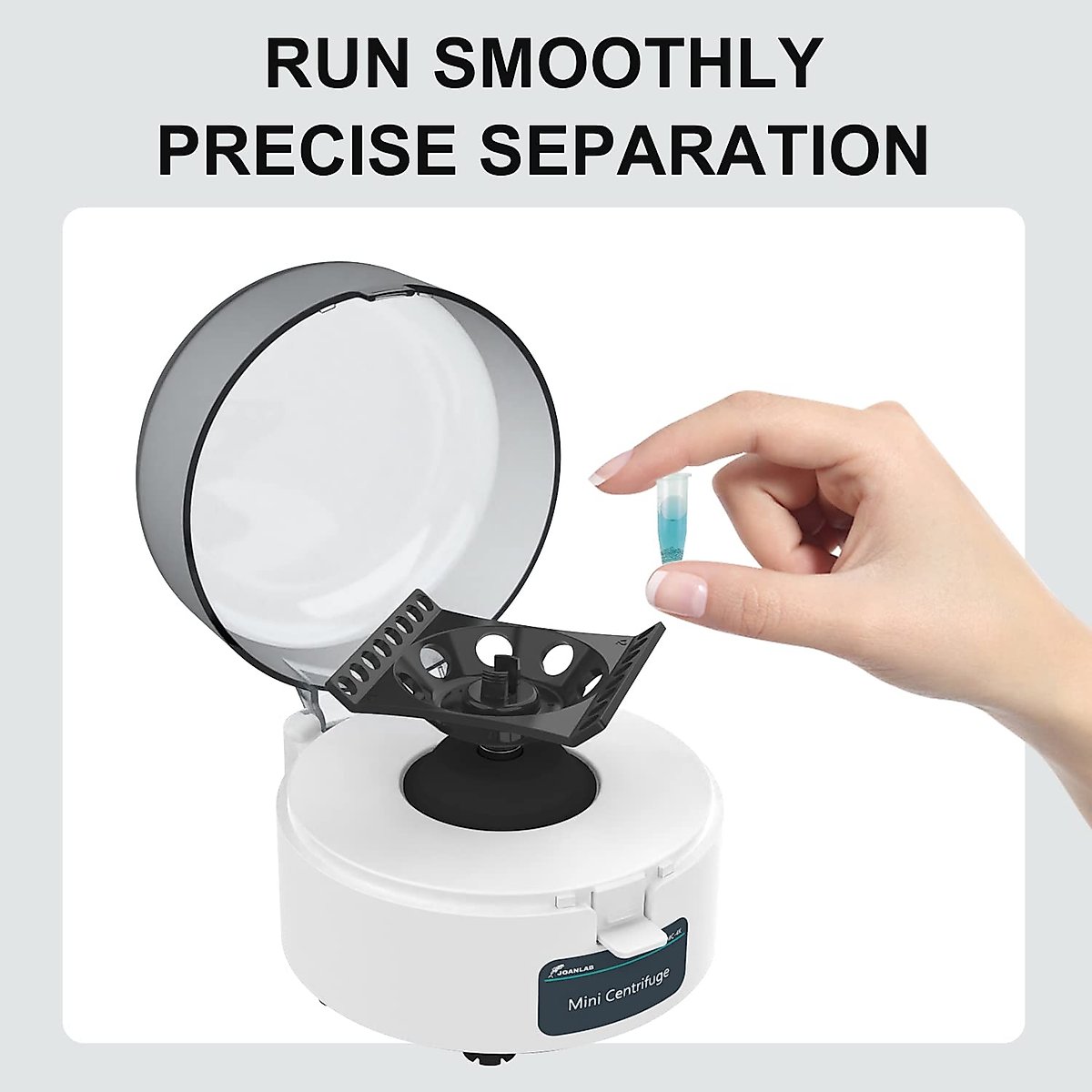 Mini Centrifuge Machine 4000RPM 0.2ml/1.5ml/2ml with 2-in1 Rotor Portable Lab Equipment Microcentrifuge Machine