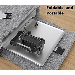 ZiXuan Cell Phone Stand for Desk. Adjustable Office Phone Stand Foldable Angle Height Phone Holder Compatible with 4.7inch-13inch Smartphone/iPad/Tablet. (Black)