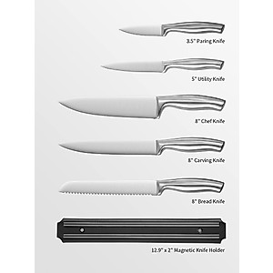 15 Pieces Kitchen Knife Set with Wooden Block Forged Premium German High Carbon Stainless Steel, Classic Triple Rivet Chef Knife, Super Sharp Knives, Perfect Cutlery Set Gift