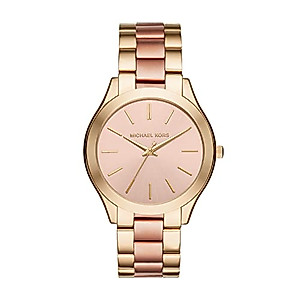 Michael Kors Women's Slim Runway Gold-Tone Watch MK3493