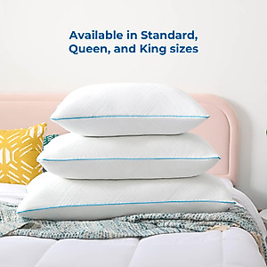 LINENSPA Shredded Gel Memory Foam Pillow – Cooling Bed Pillow – Side, Stomach, and Back Sleepers – King