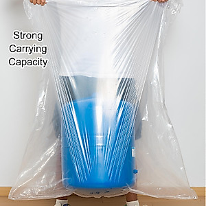 HFKPJRT Extra Large Clear Plastic Bags, 5 Pack 40x60 Inches Gaint Storage Bags, Jumbo Transparent Platic Bags for Storage Luggage, Suitcase, Clothes, Furniture, Chair, Kids Bike, Christmas Tree