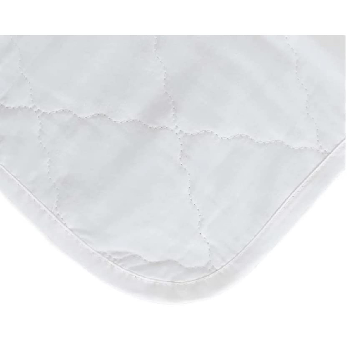 Waterproof Crib Flat Mattress Pad by QuickZip - 100% Cotton White - Luxuriously Soft! Pairs Perfectly with QuickZip Crib Zip-On Sheets