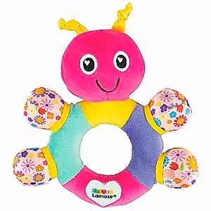 The First Years First Baby Rattle - Sensory Toys with Soft Textures and Crinkle Sounds - Infant Toys Ages 3 Months and Up