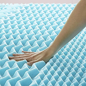 Lucid 2 Inch Mattress Topper King - Memory Foam Mattress Topper King - 5 Zone Gel Infusion - CertiPur Certified Foam