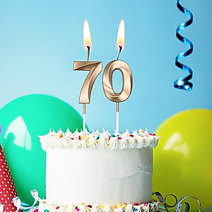 Champagne Gold 28th & 82nd Birthday Candles for Cakes, Number 28 82 Candle Cake Cupcake Topper for Birthday Anniversary Party Decoration