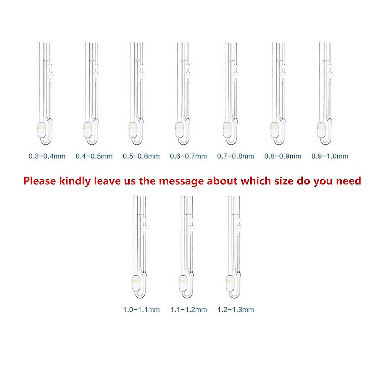 1835 Ubbelohde Viscometer Glass Capillary Viscosity Meter (0.3-0.4mm)