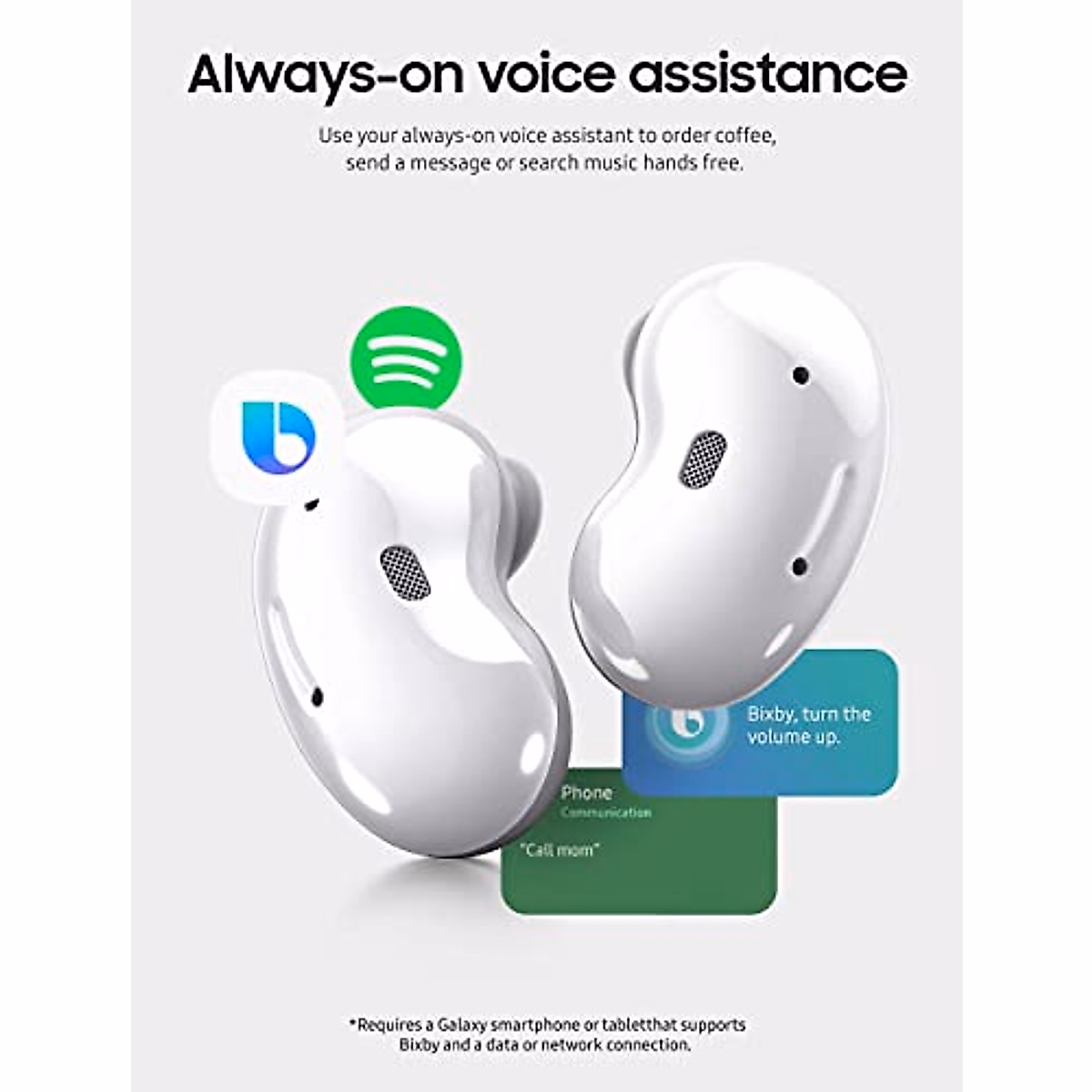 Samsung Galaxy Buds Live True Wireless Earbud Headphones - Mystic White (Renewed)