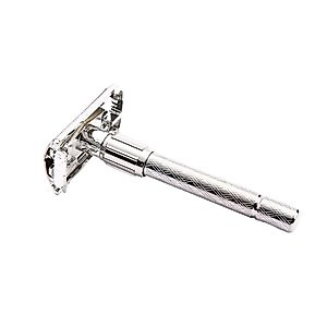 AMLESO Adjustable Double Edge Safety Shaving, with Blade, Traditional,Classic,Long Handle,Stainless for Home Use Travel