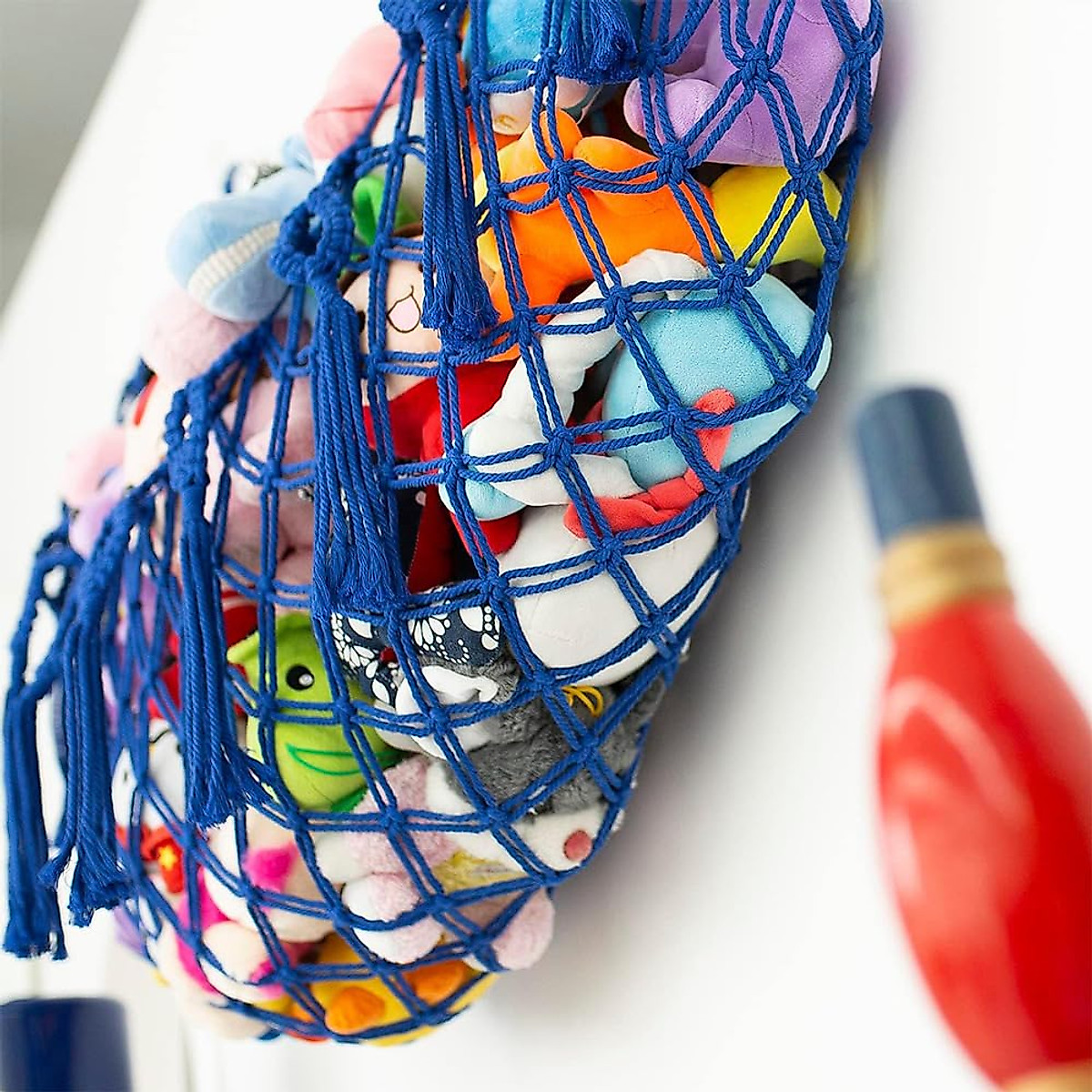 Joayuezo Toy Storage Hammock for Stuffed Animals Storage Hammock Plush Toy Storage Net for Corner Soft Toy Net Hammock for Kids Room (B)