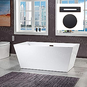 WOODBRIDGE BTA1412-MB-Drain&O Bathtub, 59", Matte Black