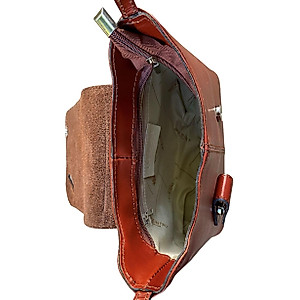 LaGaksta Isabella Italian Leather Crossbody Bag Brown