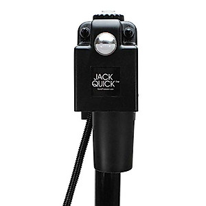 Quick Products JQ-3500B Power A-Frame Electric Tongue Jack with LED Work Light and Permanent Ground Wiring for Camper Trailer, RV - 3,650 lbs. Capacity (Higher then Standard 3,500 lbs. Jack!), Black