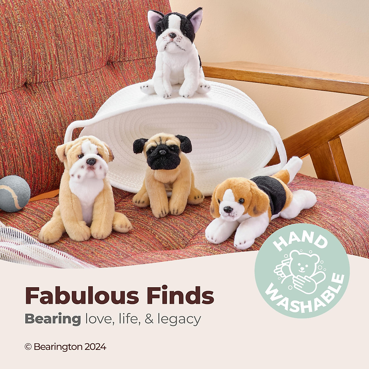 Bearington Frenchie The French Bulldog Stuffed Animal, 13 Inch Frenchie Stuffed Animal