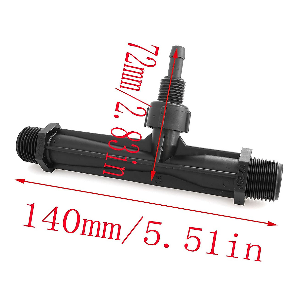 LQ Industrial 1/2Inch Irrigation Venturi Fertilizer Mixer Injectors Black Plastic Irrigation Tube Agriculture Tool