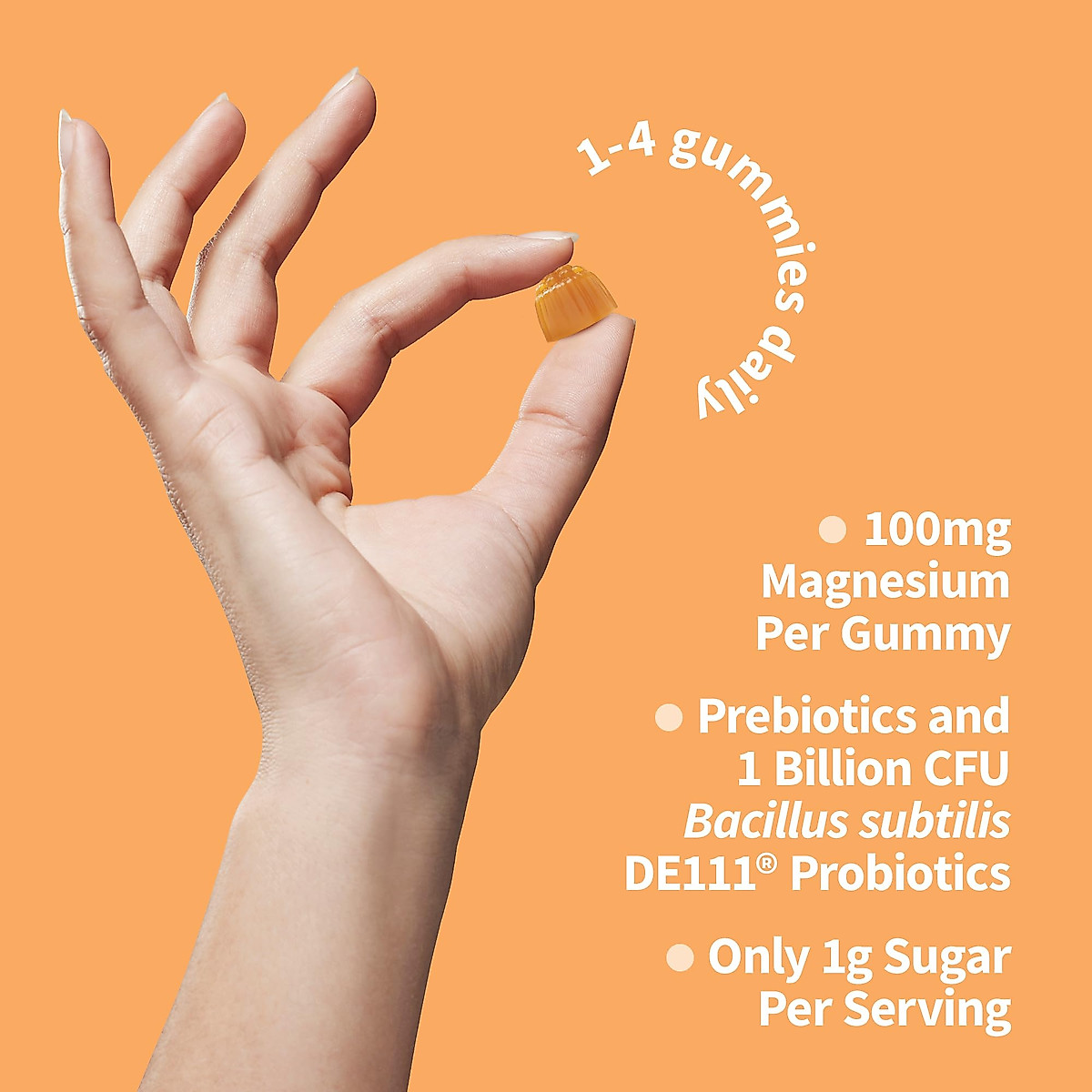 Garden of Life, Dr Formulated 400mg Magnesium Citrate Supplement with Prebiotics & Probiotics for Stress, Sleep & Recovery – Vegan, Gluten Free, Kosher, Non-GMO, No Added Sugars – 60 Peach Gummies