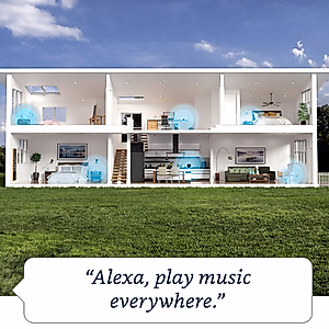 Echo Dot (4th Gen) with Clock | Twilight Blue with Sengled Bluetooth bulb | Alexa smart home starter kit