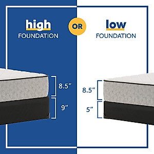 Sealy Essentials Spring Summer Elm Firm Feel Mattress and 5-Inch Foundation, Twin