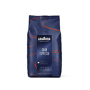 Lavazza Super Crema and Gran Espresso Whole Bean Coffee Blends, 2.2 Pounds Each