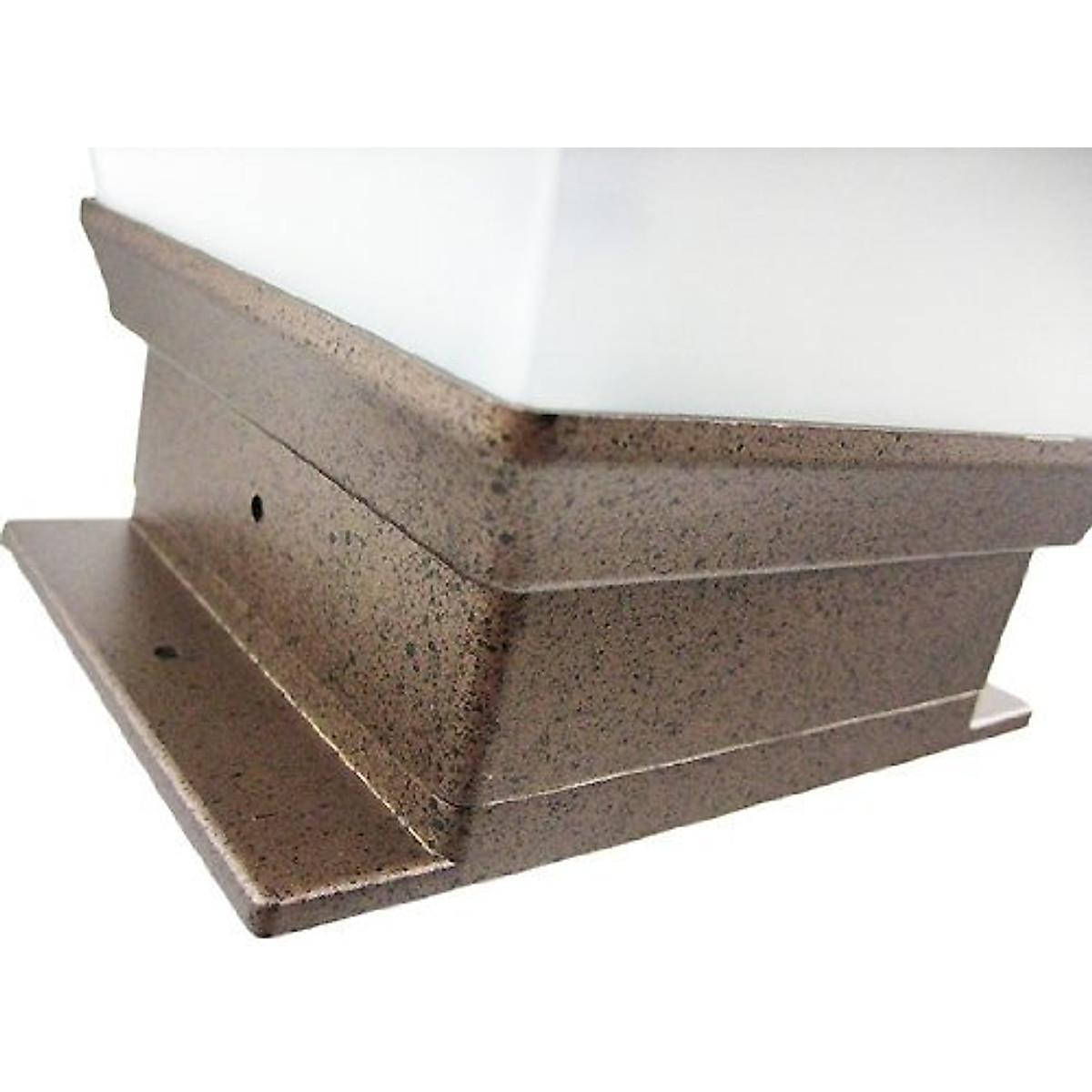 2 Pack Solar Powered Copper Outdoor Garden Deck Patio Fence Pathway Post Light