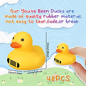 Leitee Rubber Ducks for Ducking You've Been Ducked Mini Bulk Yellow Rubber Duckies for Bath Toys Birthday Game Pool Party Favors(72 Pcs,Cute)