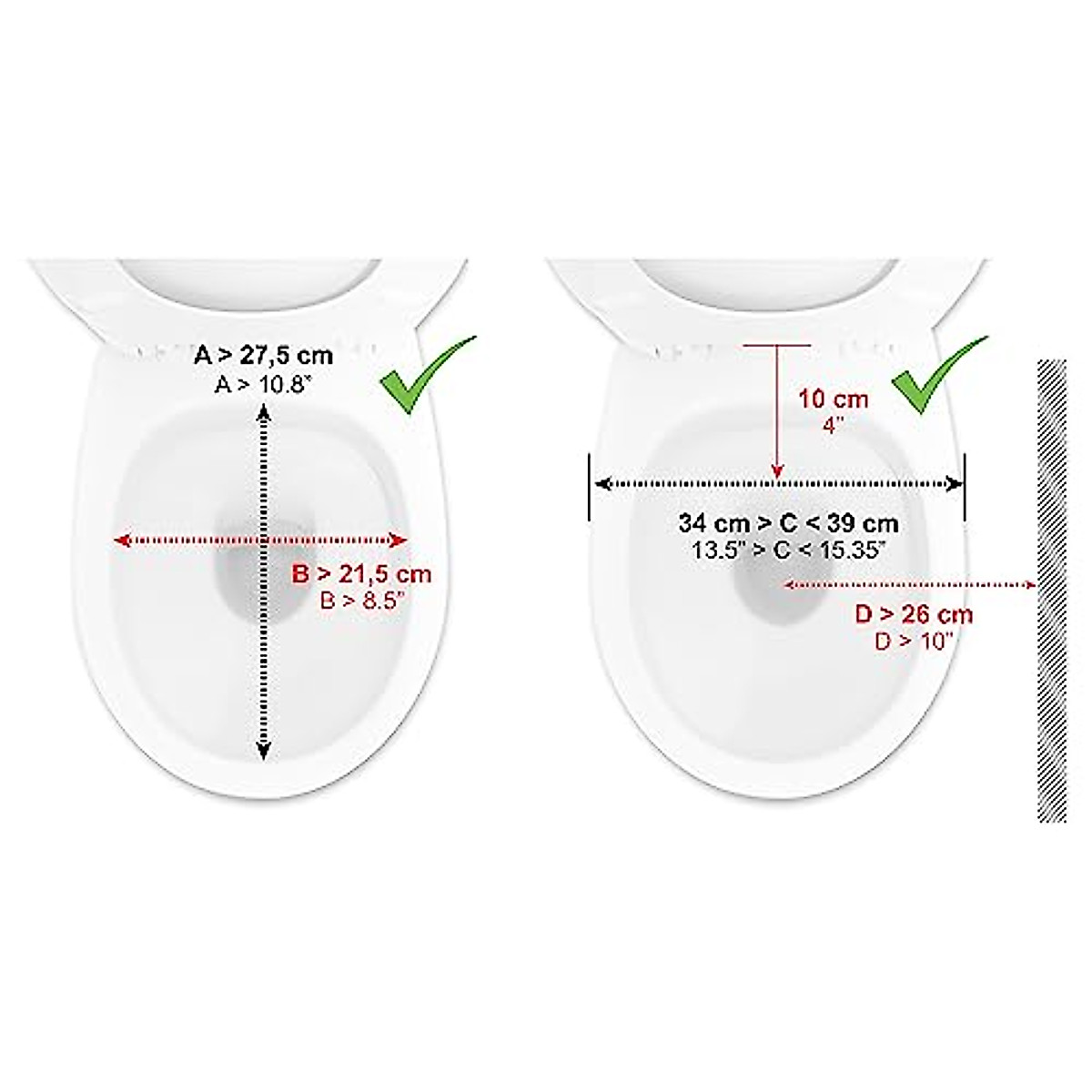 PEPE - Toilet Seat Riser with Handles, Toilet Seat Risers for Seniors, Toilet Riser with Handles, Raised Toilet Seat with Lid, Handicap Toilet Seat with Handles Over Toilet, White 4"