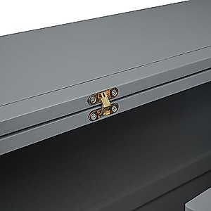 HZXINKEDZSW Full Size Murphy Bed with Removable Shelves on Each Side, Solid Wood Platform Bed Frame with USB Port, Can be Used As A Cabinet, Space-Saving Design, for Bedroom (Gray-03, Full)