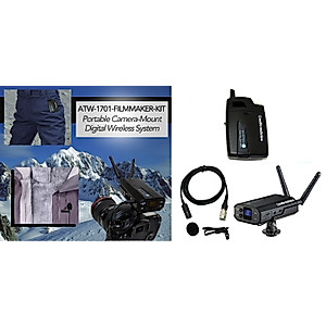 Audio Technica System 10 ATW-1701 Portable Camera Mount Wireless System with FREE AT831cw professional uni-directional lapel microphone