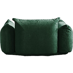 JACH Mid-Century Modern Comfy Sofa Couch with Thick Cushion, Chenille Single Accent Chair Deep Seat Couches, 50" Plush Sofas Furniture for Small Spaces Living Room Bedroom Office Apartment, Green