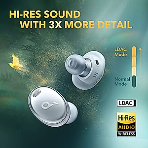 Soundcore by Anker Liberty 3 Pro Noise Cancelling Earbuds, True Wireless Earbuds with ACAA 2.0, HearID ANC, Fusion Comfort, Hi-Res Audio Wireless, 6 Mics for Calls, 32H Playtime (Renewed)
