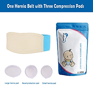 Paskyee Umbilical Hernia Belt Baby Belly Button Band Infant Belly Wrap Abdominal Binder Hernia Truss Support Adjustable Navel Belly Band Newborn Umbilical Cord Blue